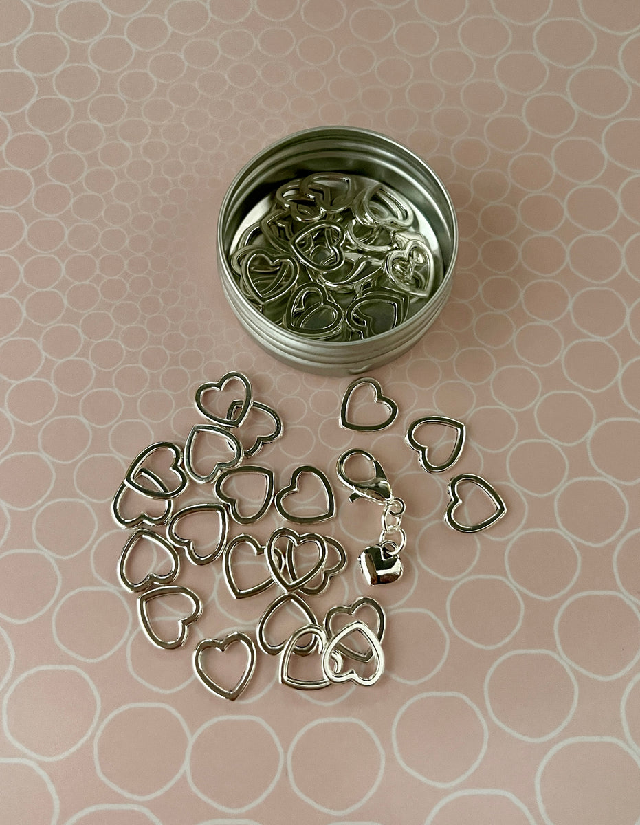 Silver Heart Markers – Noma Knits