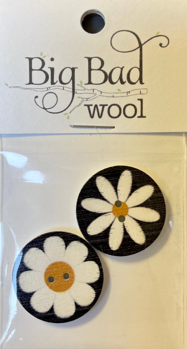 Big Bad Wool White Daisy Buttons – Noma Knits